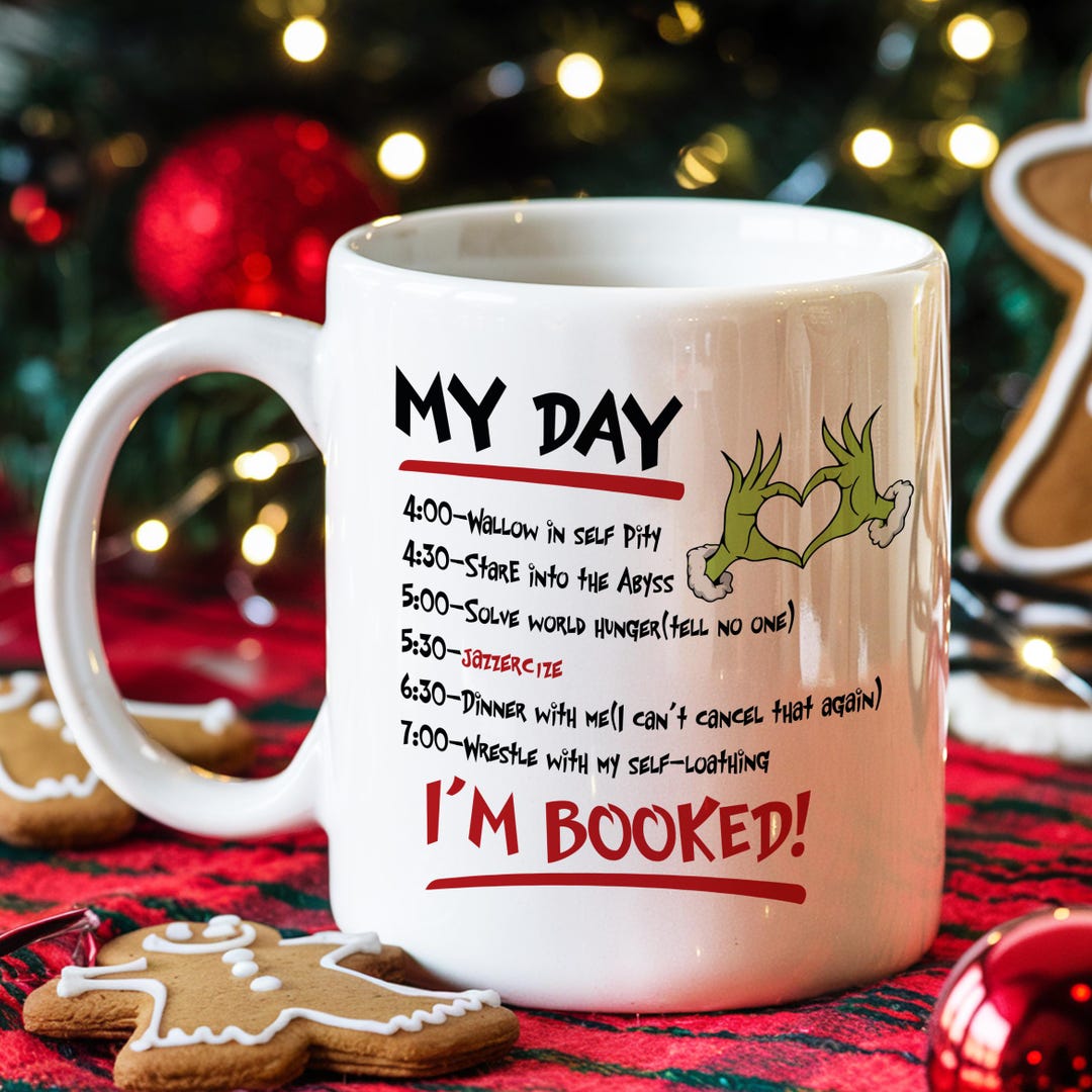 Christmas Grinch Mug, Funny Coffee Mug, Gift for Friend, Holiday Gift ...