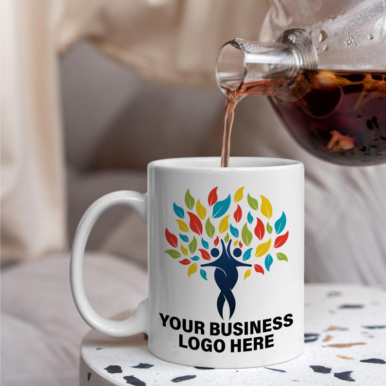 Custom Logo Mug, Company Logo Mug, Personalized Logo Mug, Business Mugs ...