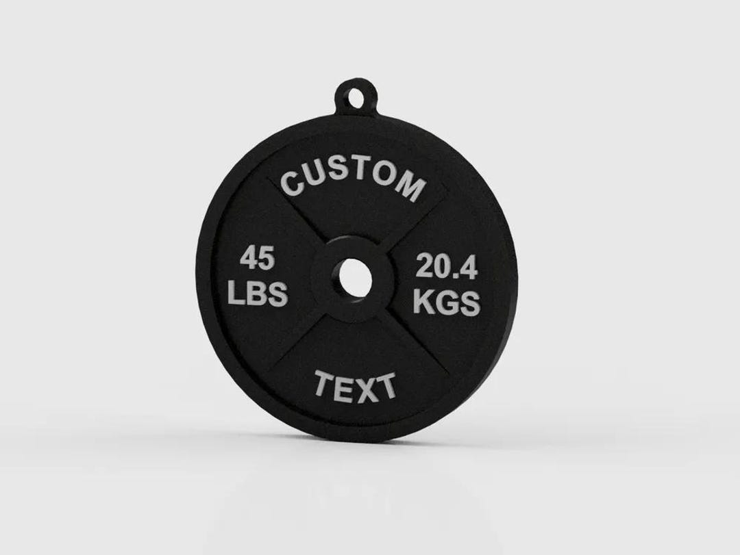 Personalised 3D Workout Keychain Custom Barbell Weight Plate Tag for ...