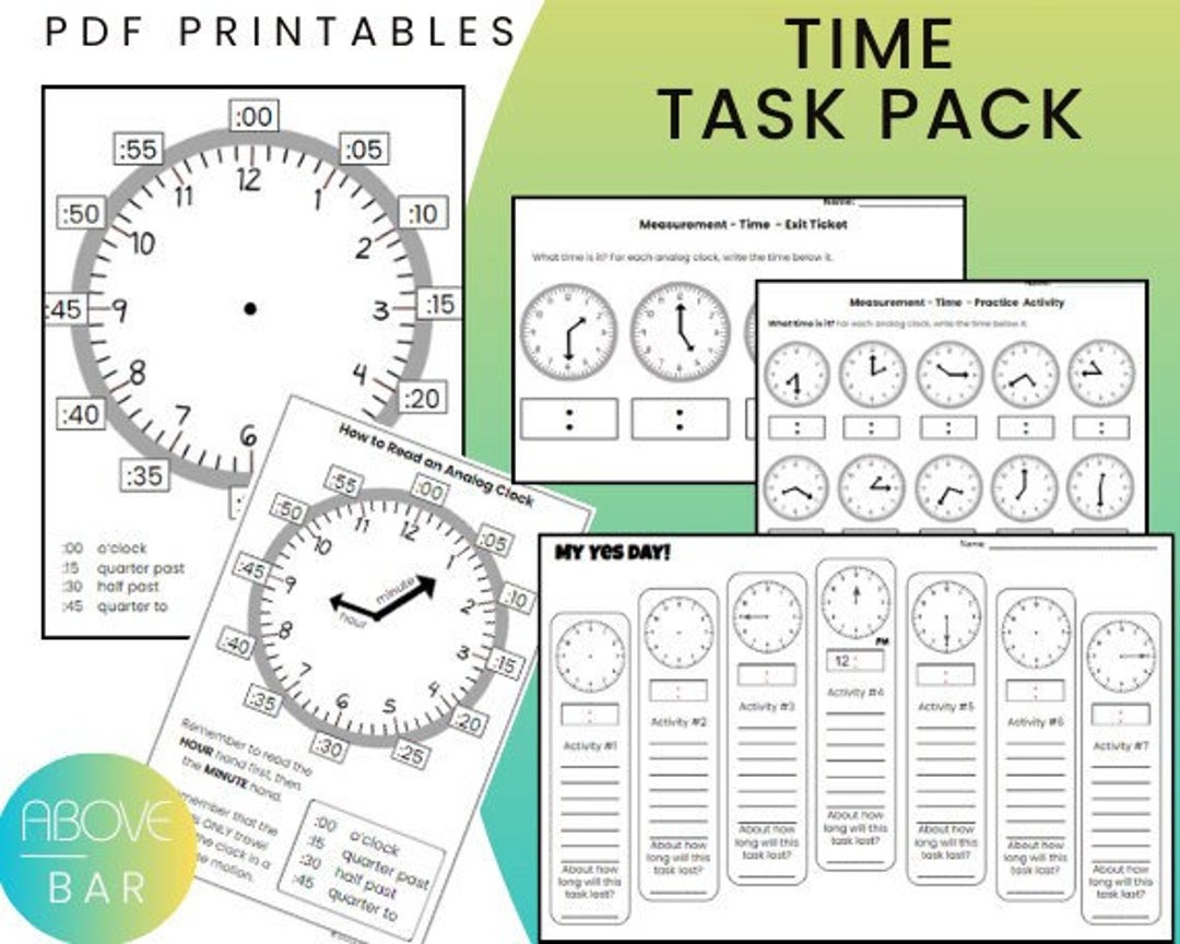 Math - Time Printable Tasks and Activities - Grade 3 - Ontario 2020 ...