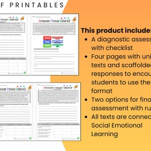 Reading Response Printables - Reading Comprehension Tasks, Assessment ...