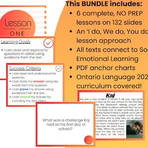 BUNDLE - Reading Response Lessons and Tasks - EQAO - APE Strategy - Etsy