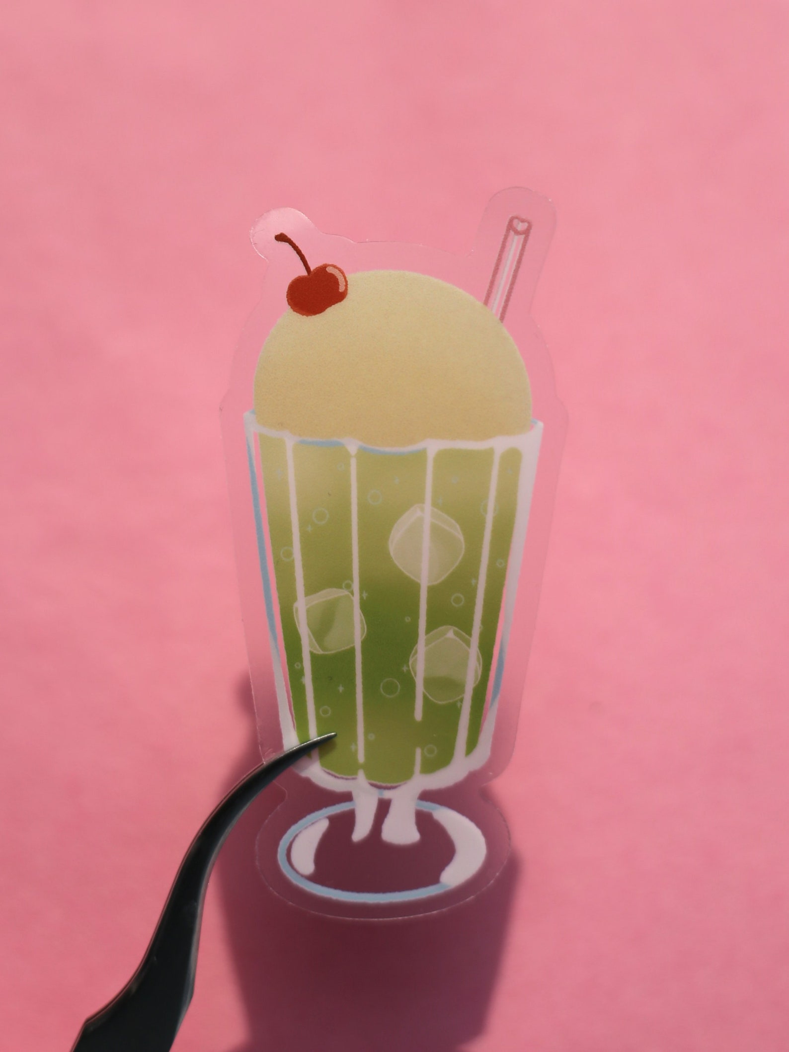 Clear Melon Soda Float Sticker Waterproof, Scratch Resistant Vinyl - Etsy