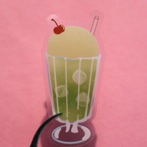 Clear Melon Soda Float Sticker Waterproof, Scratch Resistant Vinyl - Etsy