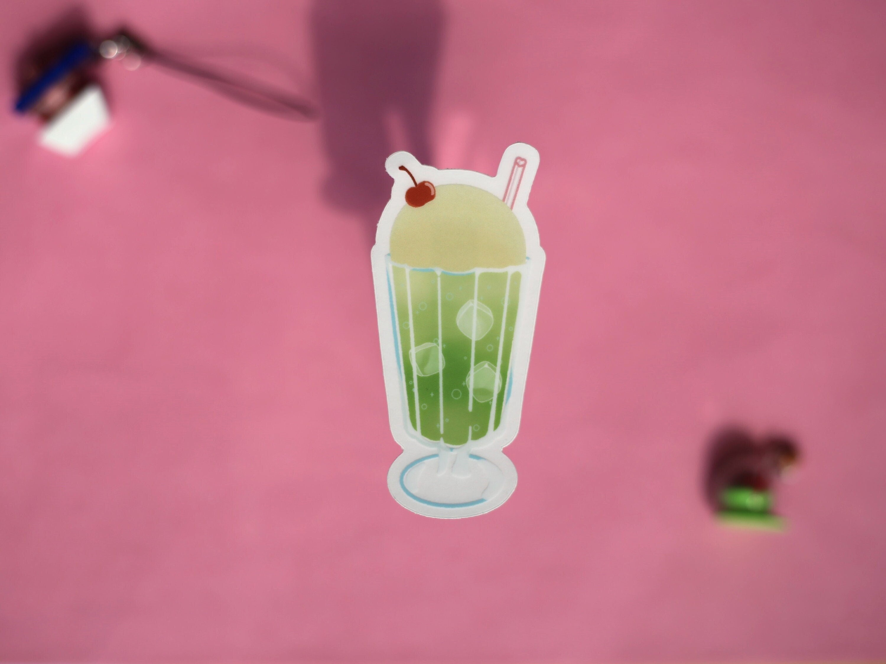 Clear Melon Soda Float Sticker Waterproof, Scratch Resistant Vinyl - Etsy