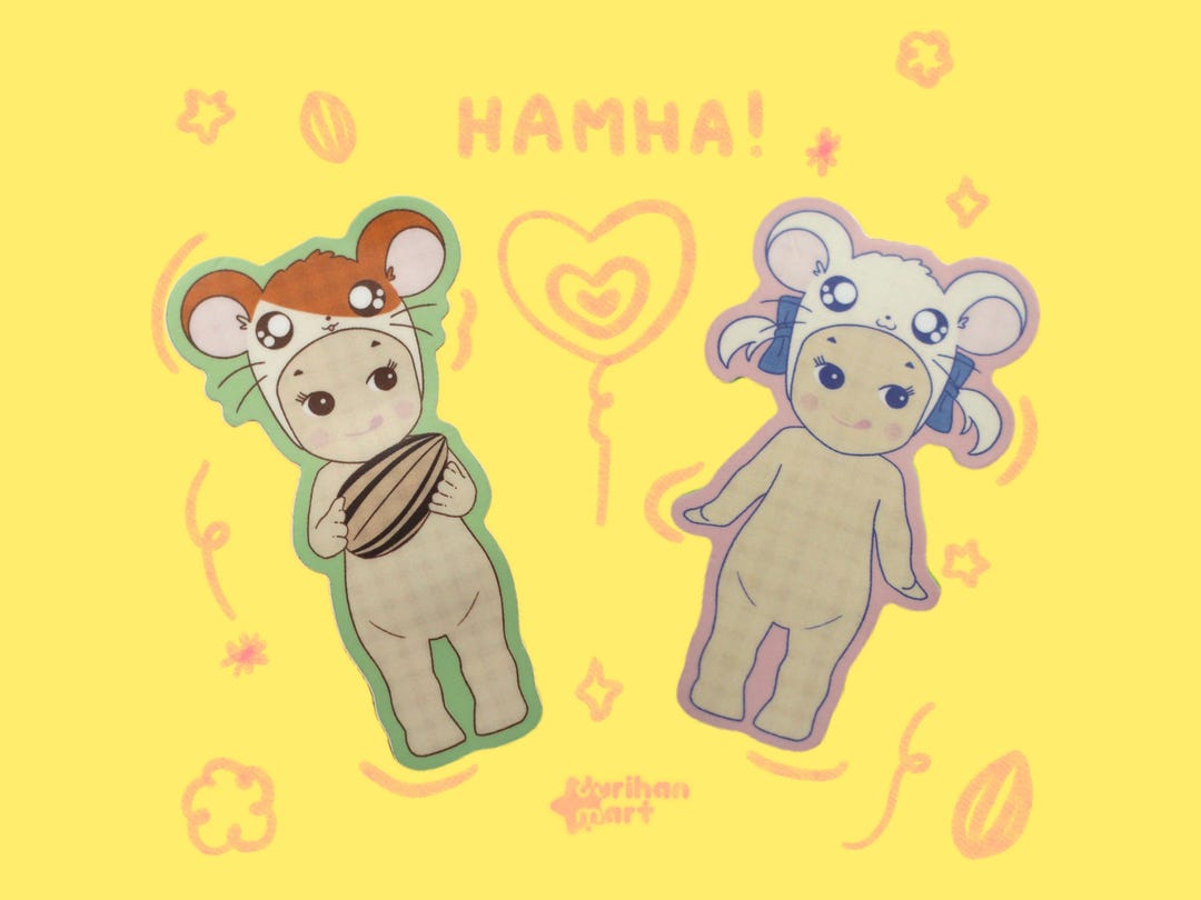 Kewpie Baby Angel Hamtaro & Bejou Sticker Set | Weatherproof ...