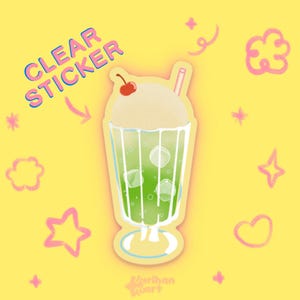 Clear Melon Soda Float Sticker | Waterproof, Scratch Resistant Vinyl - Etsy