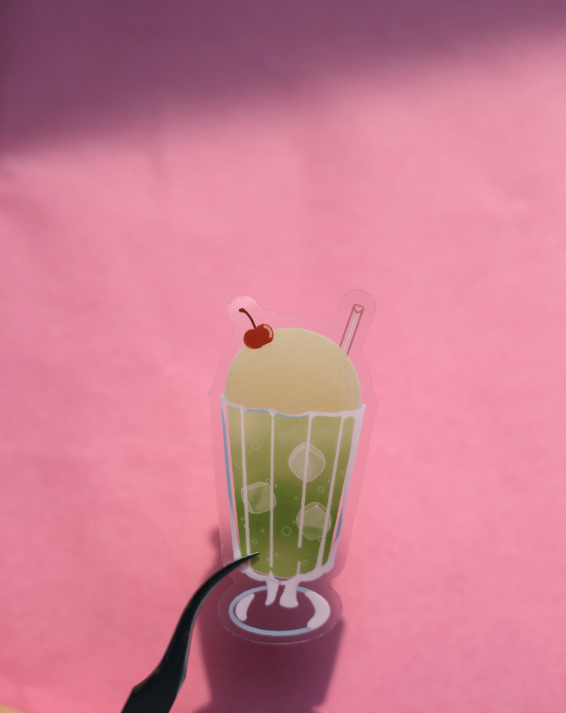Clear Melon Soda Float Sticker Waterproof, Scratch Resistant Vinyl - Etsy
