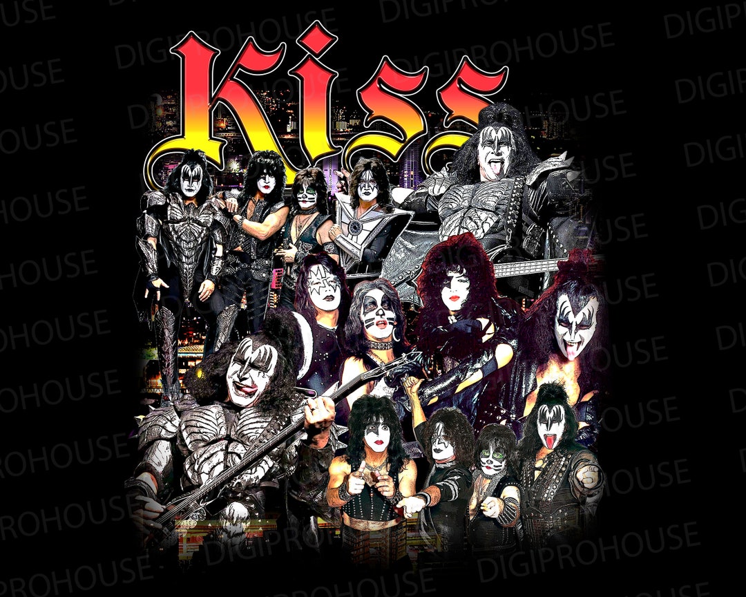 KISS Rock Bands Designs Png Classic Rock Band Design Rock Digital ...