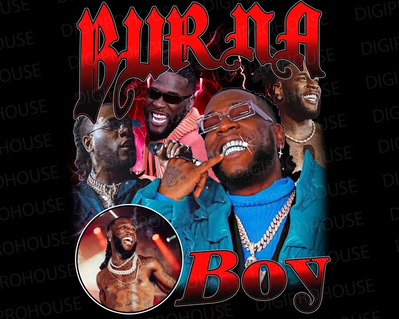 Burna Boy Png, T-shirt Design, Bootleg Tees Design, Ready to Print ...