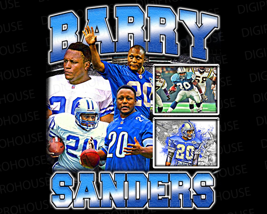 Barry Sanders Png , Football Tshirt Design, Ready to Print, 90s, Rapper ...