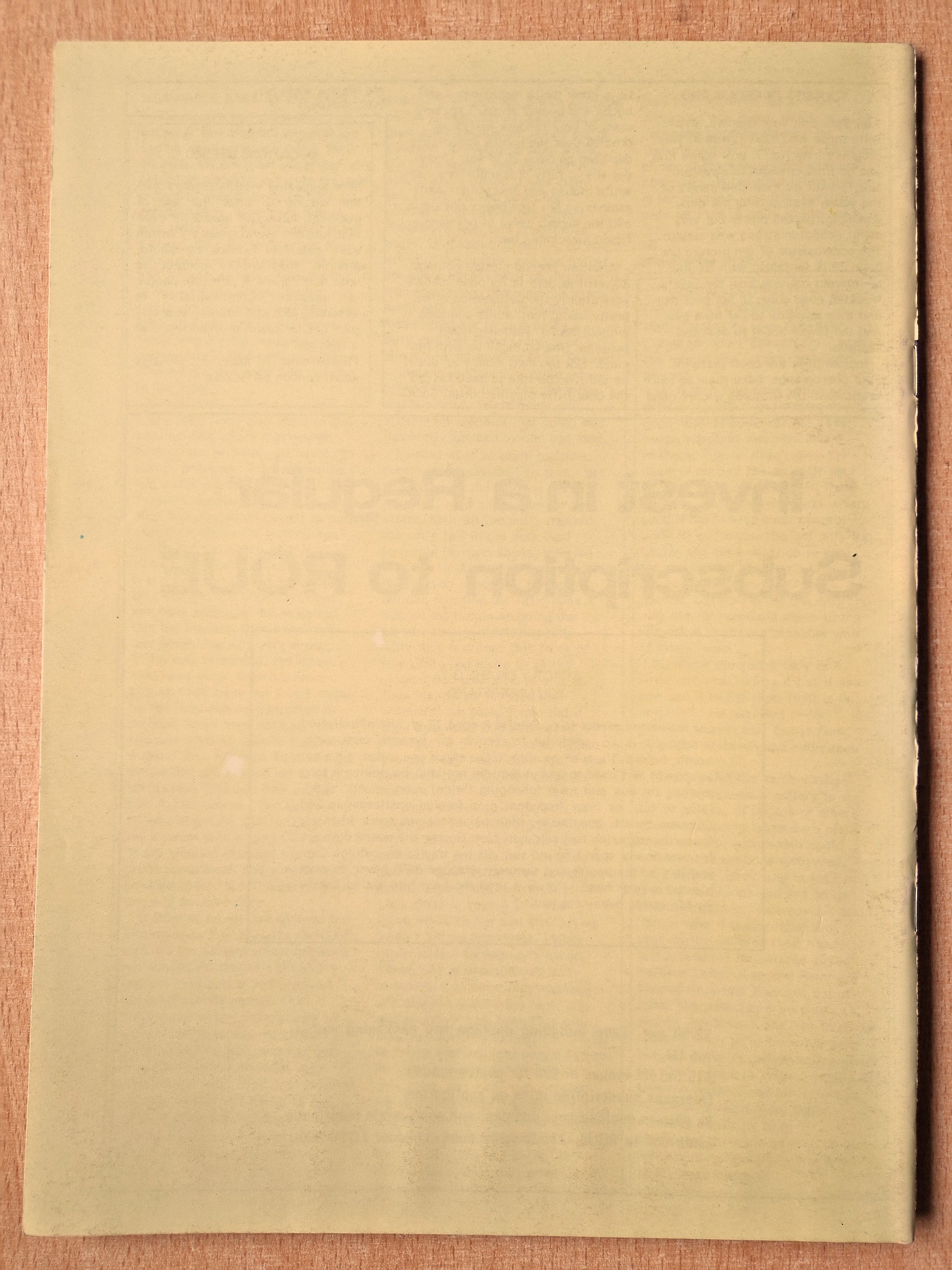 Roue Magazine No 20 Circa 1980 Very Rare Cane Mutiny Discipline Etc ...