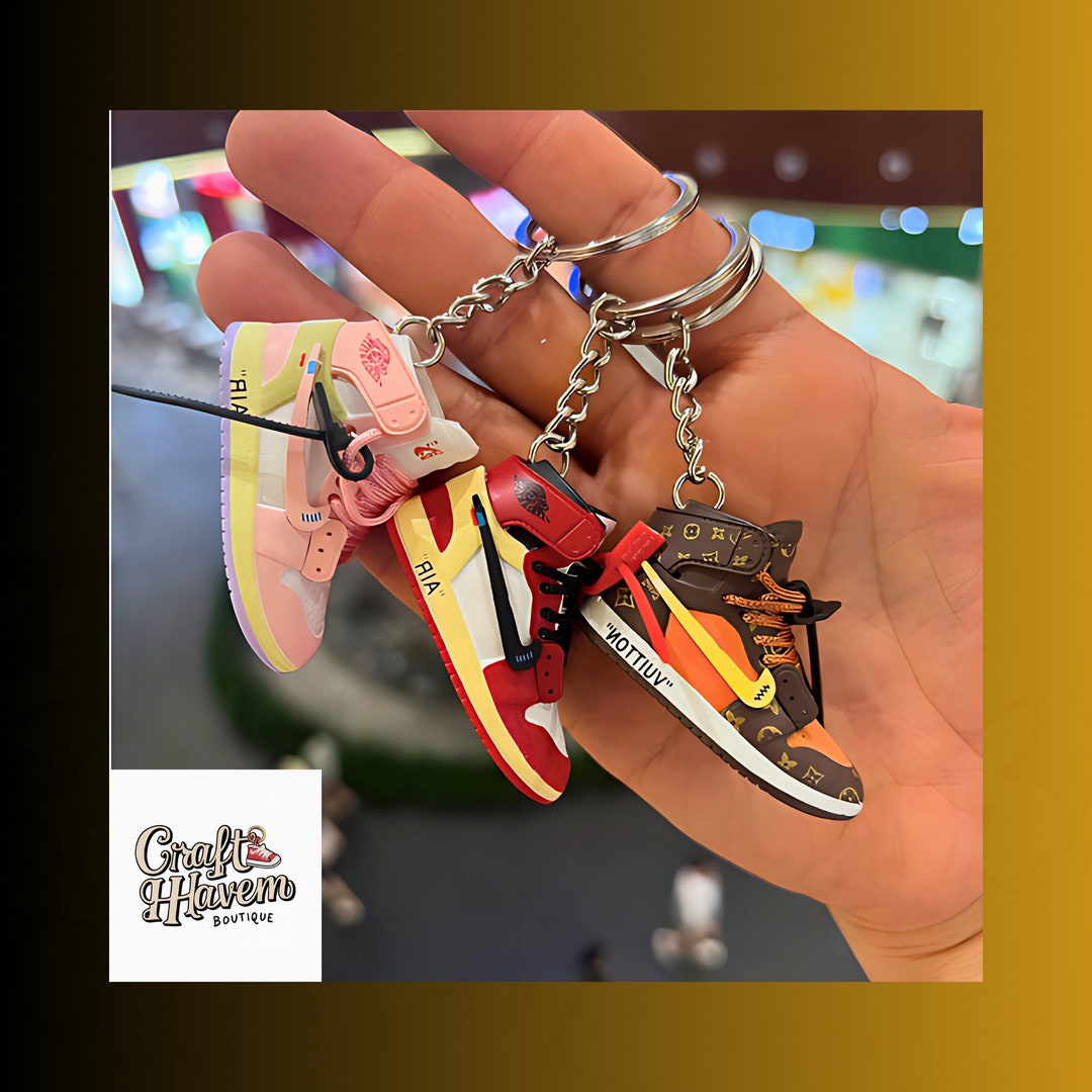 Custom Personal 3d Hype Popular Sneaker Keychain Charm, Perfect Gift ...