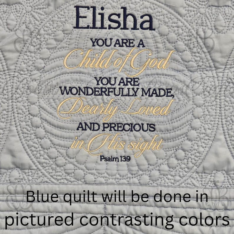 Christian Personalized Baby Quilt, Keepsake Blanket, Personalized ...