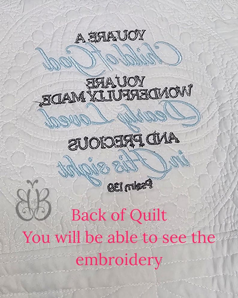 Christian Personalized Baby Quilt, Keepsake Blanket, Personalized ...