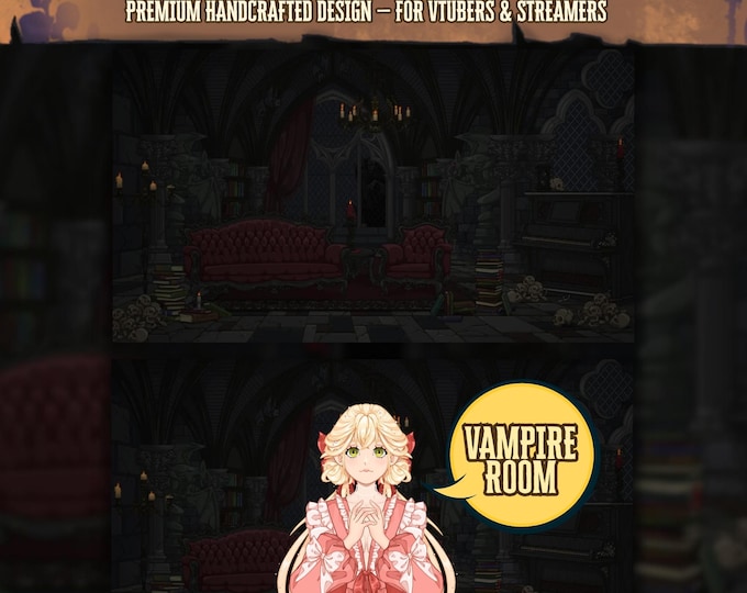 Gothic Vtuber Background | Animated Stream Background for Twitch Scene ...