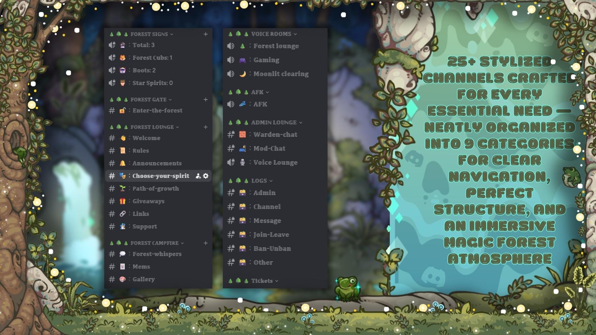 Fully Set up Enchanted Forest Discord Server | Gaming Template | Pre ...