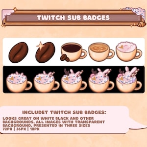 Lofi Coffee Stream Overlay Pack | Cozy Bunny Vtuber Theme | Digital ...