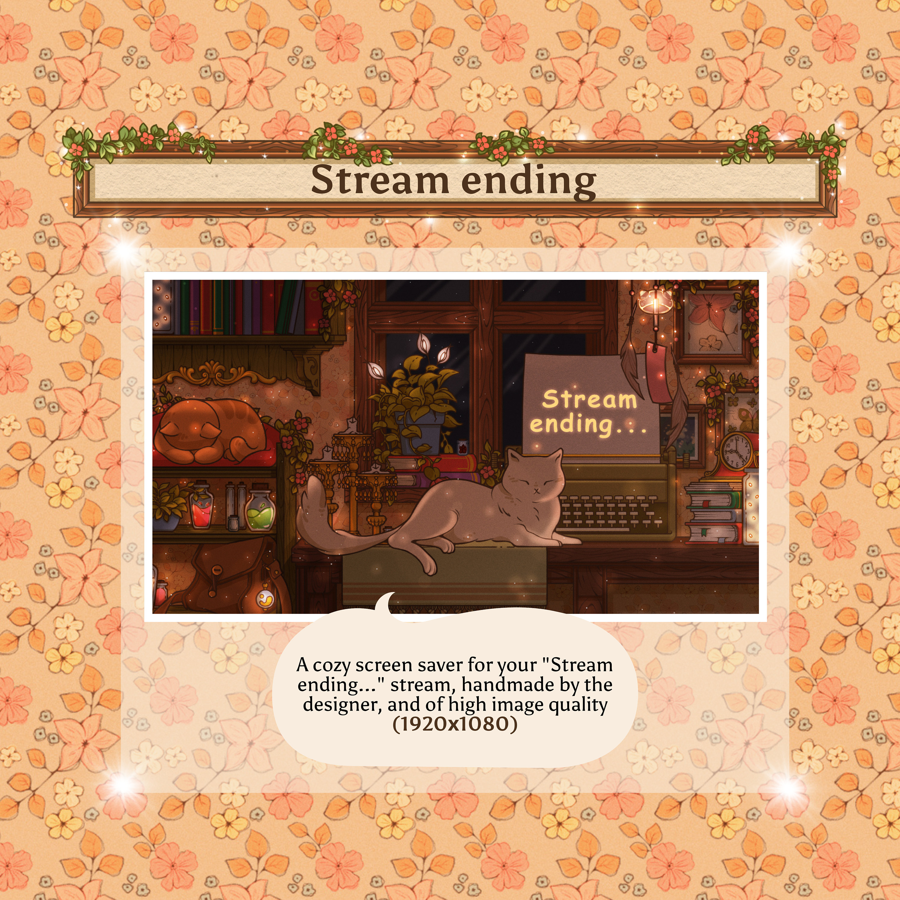 Cozy Stream Screens Twitch Screens: Cozy Twitch Overlay, Stream Overlay ...