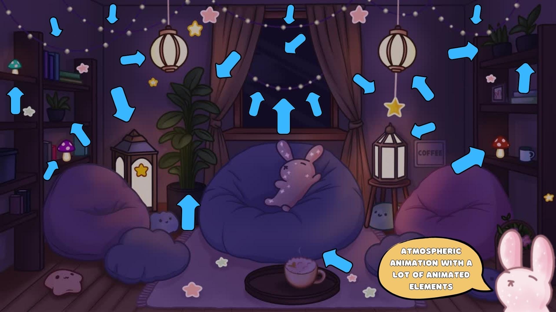 Vtuber Background Coffee Room - Cute Animated Vtuber Background, Vruber ...