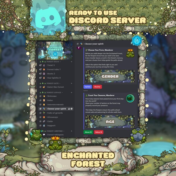 Cute Discord Server Templates - Etsy