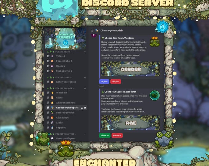Fully Set up Enchanted Forest Discord Server | Magic Template | Pre ...