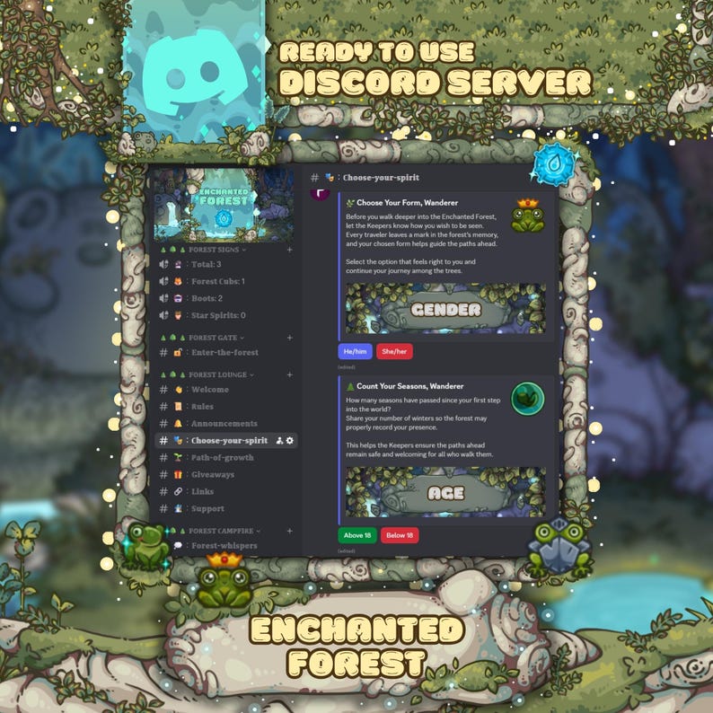 Fully Set up Enchanted Forest Discord Server | Magic Template | Pre ...