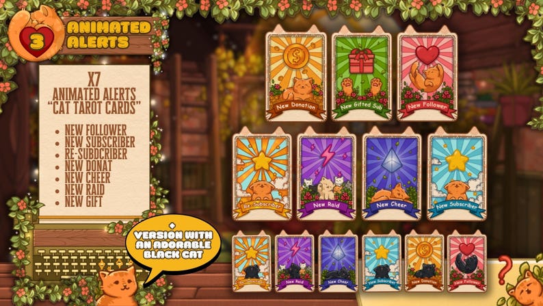 Ultimate Stream Overlay MASTERPACK - Cute Cats: All-in-one Stream Kit ...
