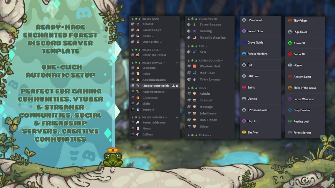 Enchanted Forest Discord Server Template | Pre-made Forest Aesthetic ...