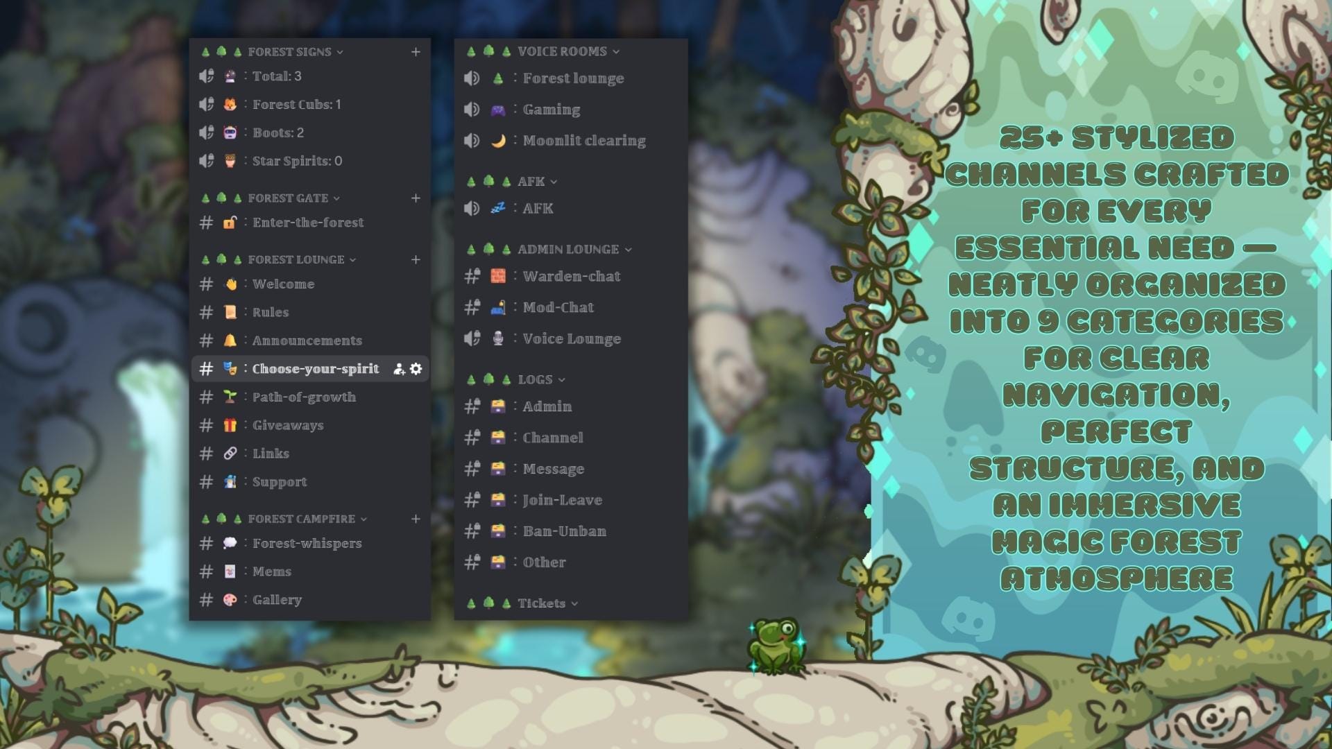 Enchanted Forest Discord Server Template | Pre-made Forest Aesthetic ...