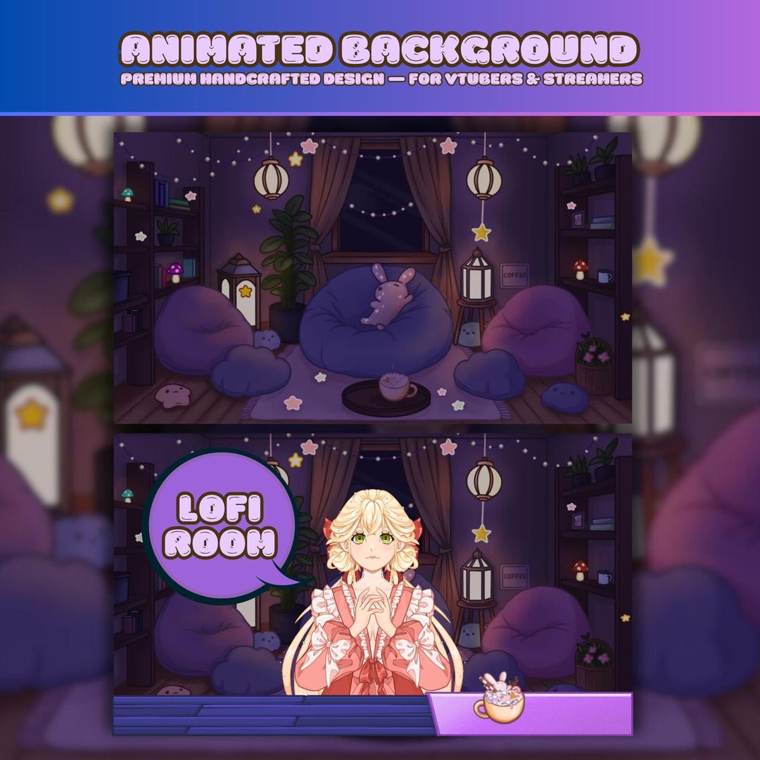 Vtuber Background Coffee Room - Cute Animated Vtuber Background, Vruber ...