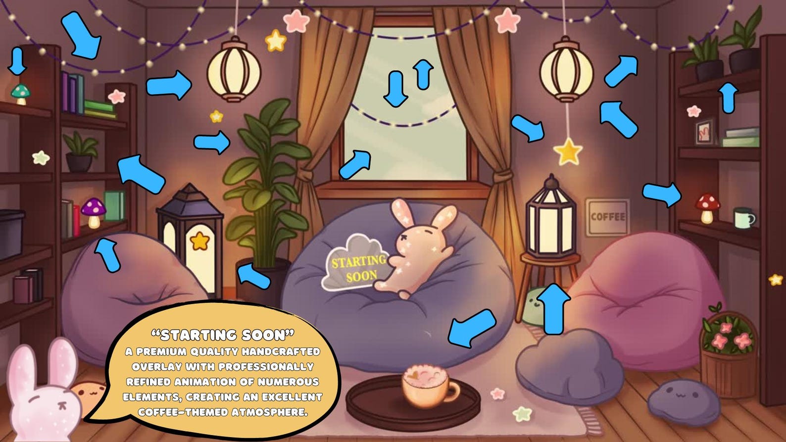 Animated Stream Screens Coffee Animated Twitch Screens Starting Soon ...