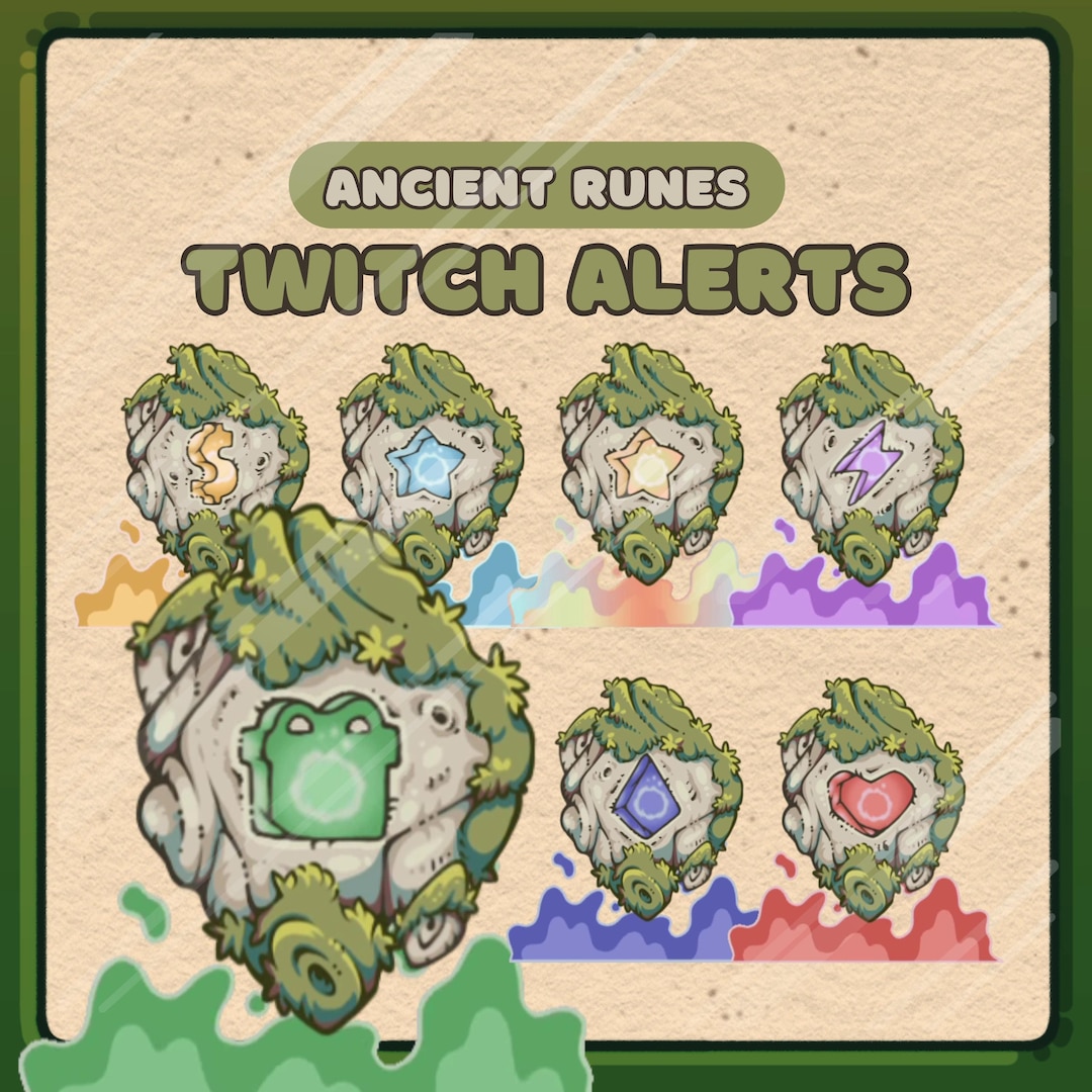 Twitch Alerts: Cute Animated Stream Alerts Magic Runes Alert Pack ...
