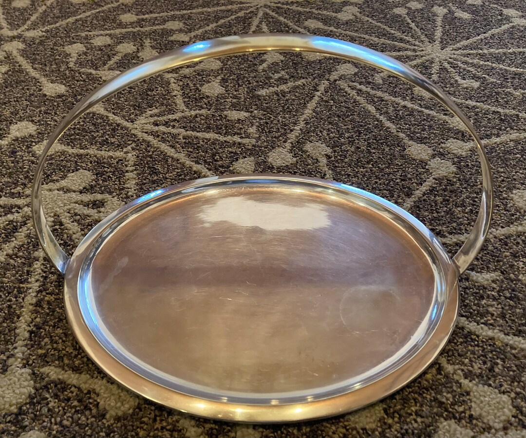 Silverplate Platter With Handle - Etsy
