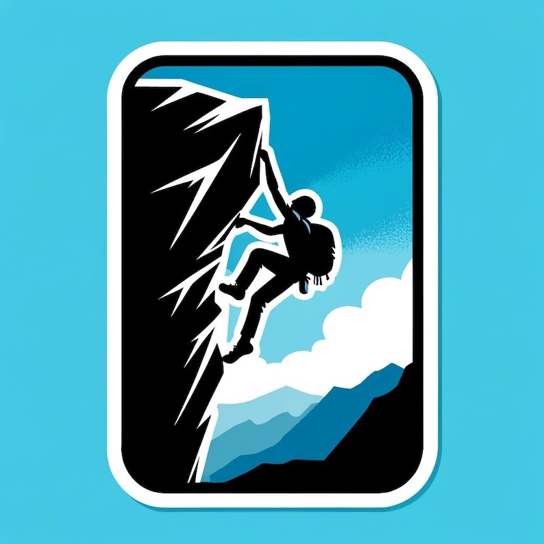 Rock Climbing Sticker - 2