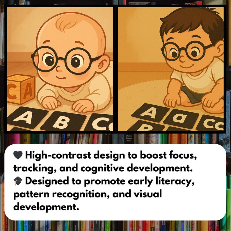 Black and White High Contrast Alphabet ABC Cards – Digital Download ...