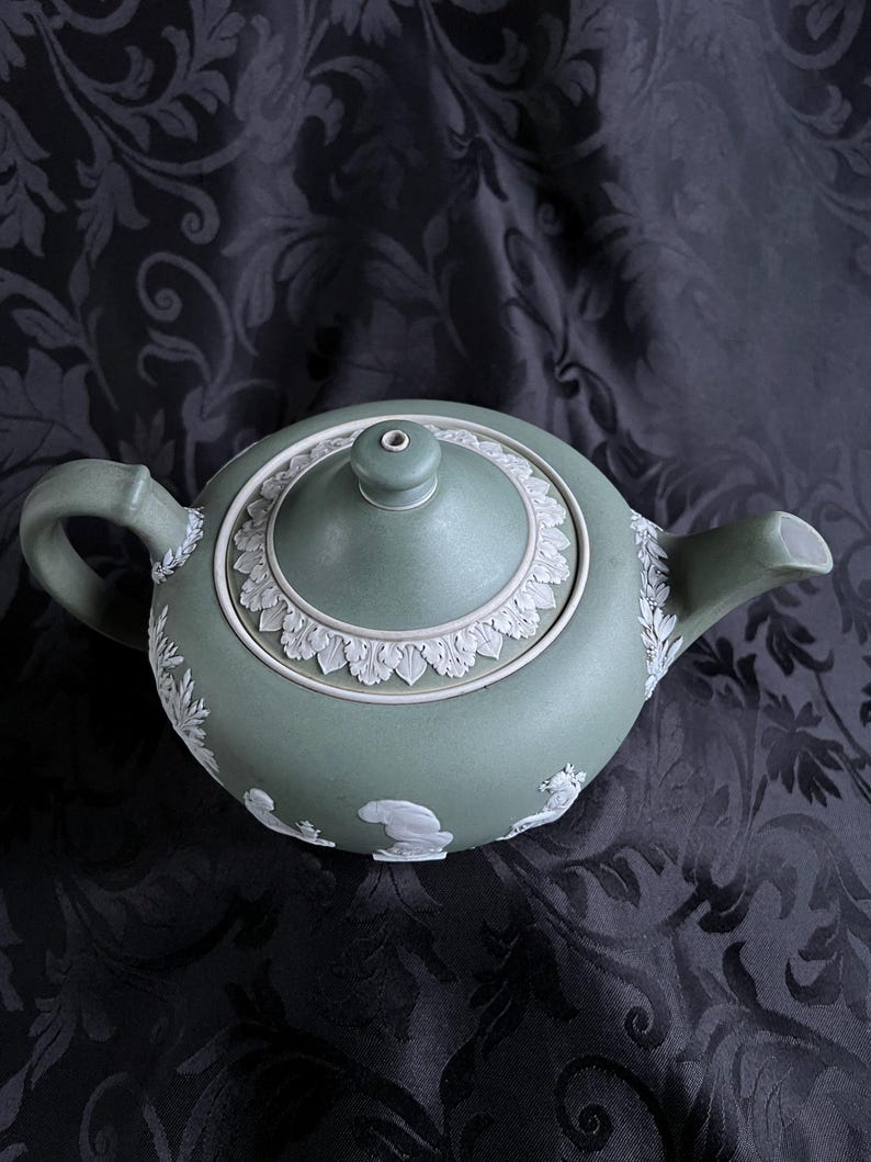 Wedgwood Green Jasper Teapot - Etsy