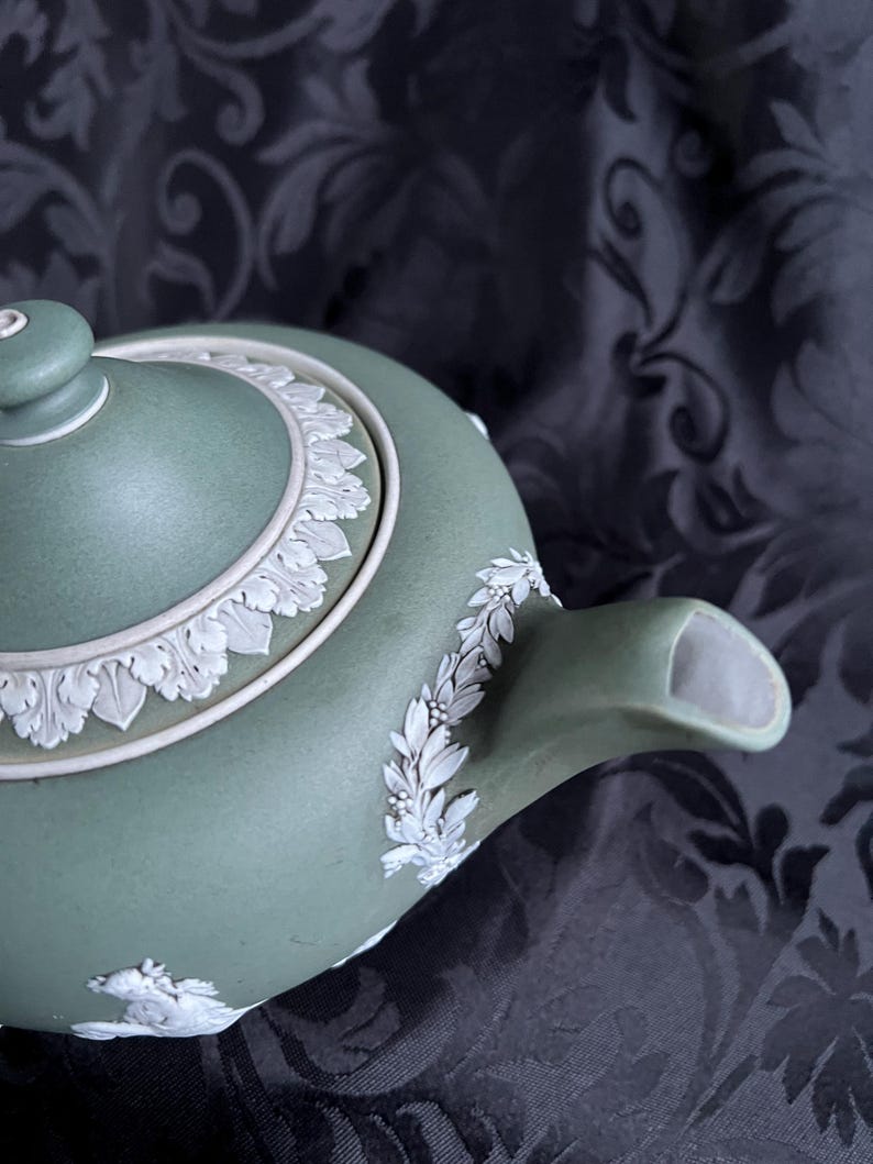 Wedgwood Green Jasper Teapot - Etsy