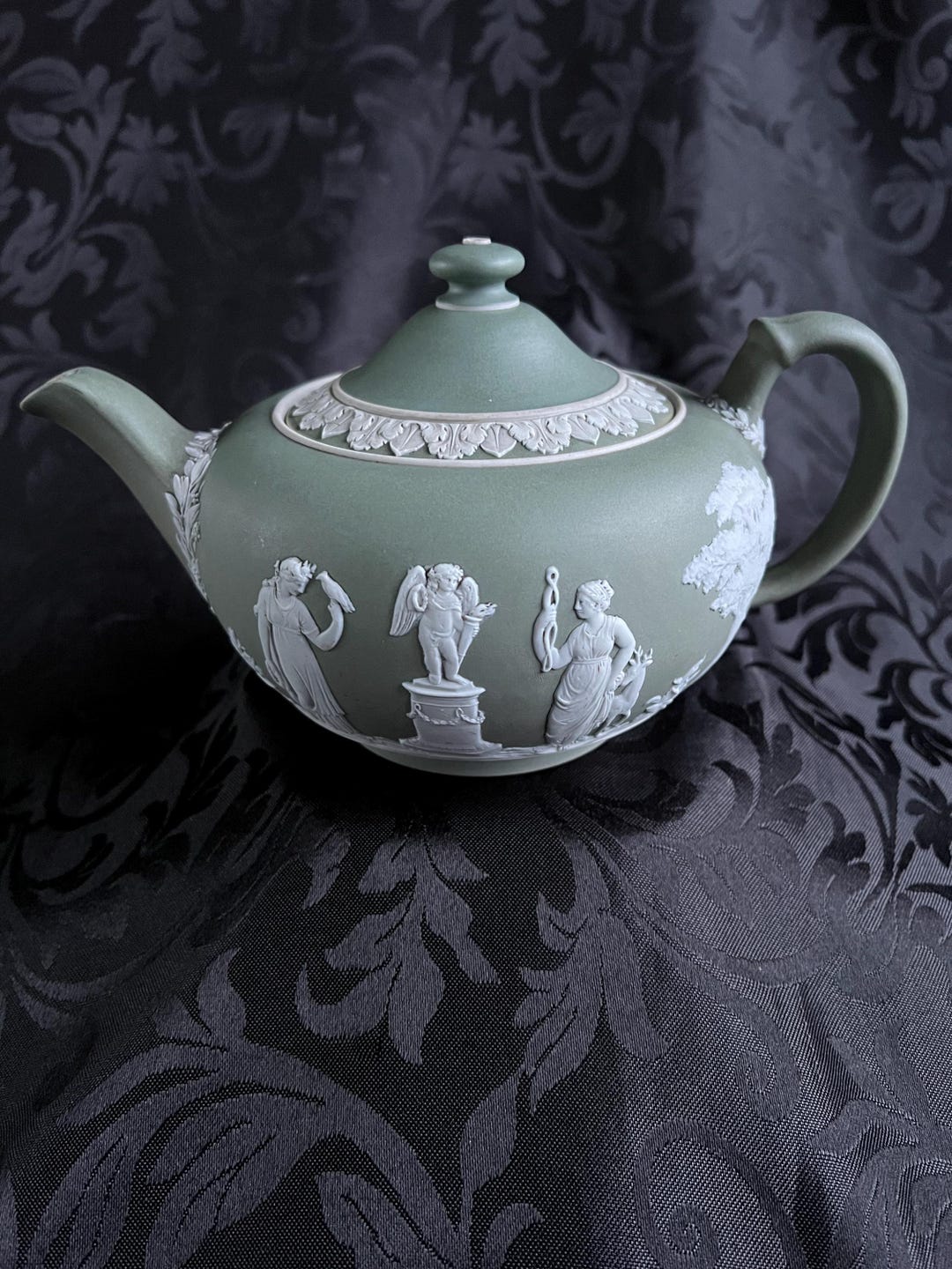 Wedgwood Green Jasper Teapot - Etsy