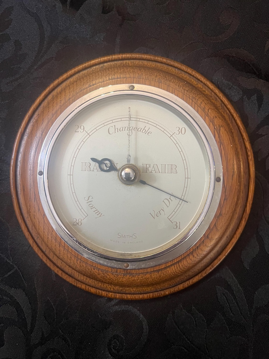 Vintage SMITHS Barometer Circular Oak Cased Aneroid Wall Hanging - Etsy