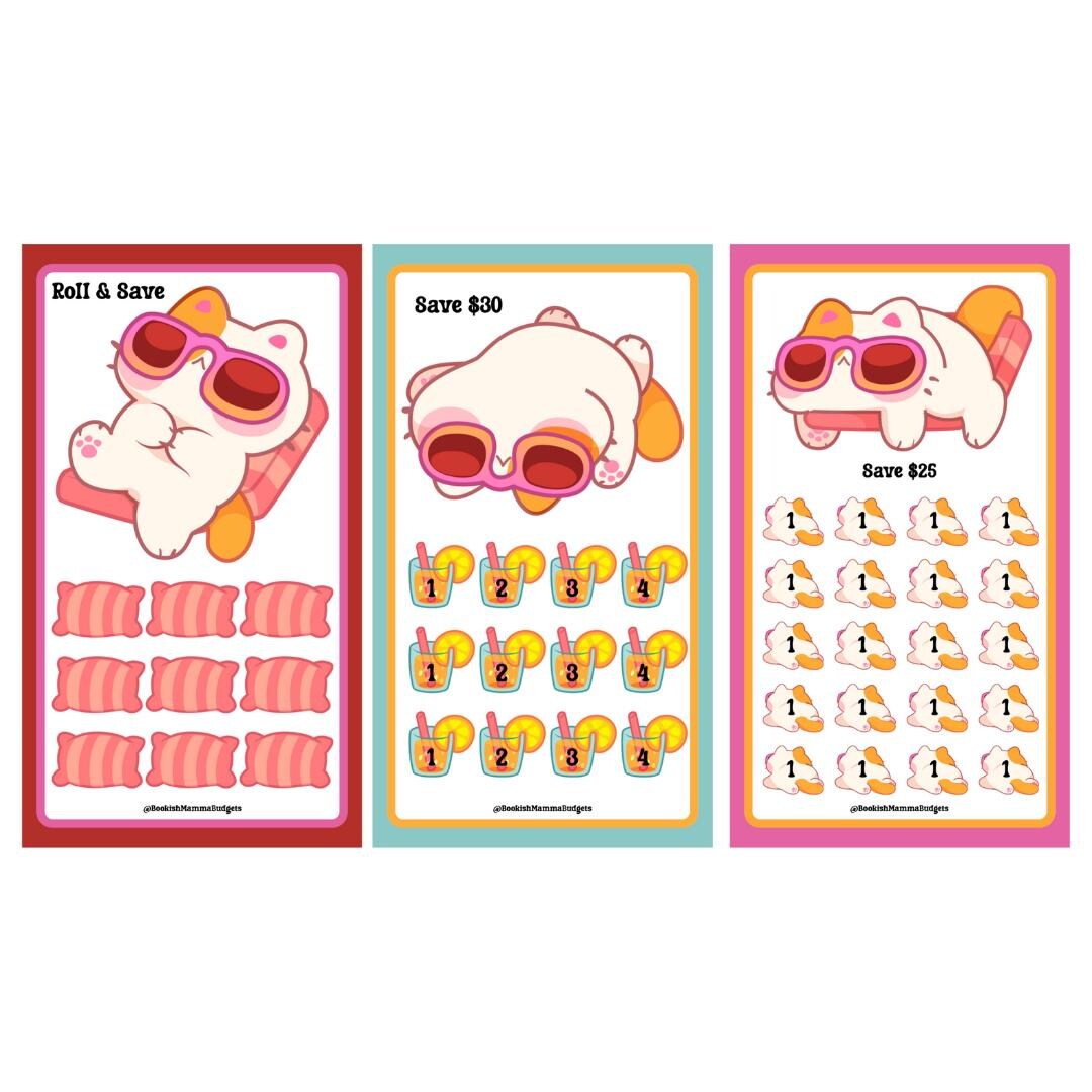 Kawaii Dramatic Cat | Laminated Set of 3 | Monday Minis | Vacation ...