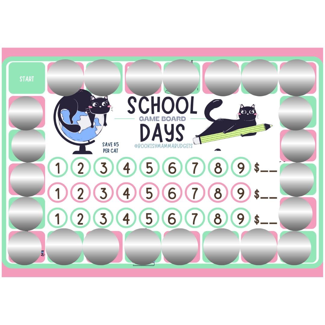 School Days Savings Game - Scratch & Save - Savings Challenge - Etsy