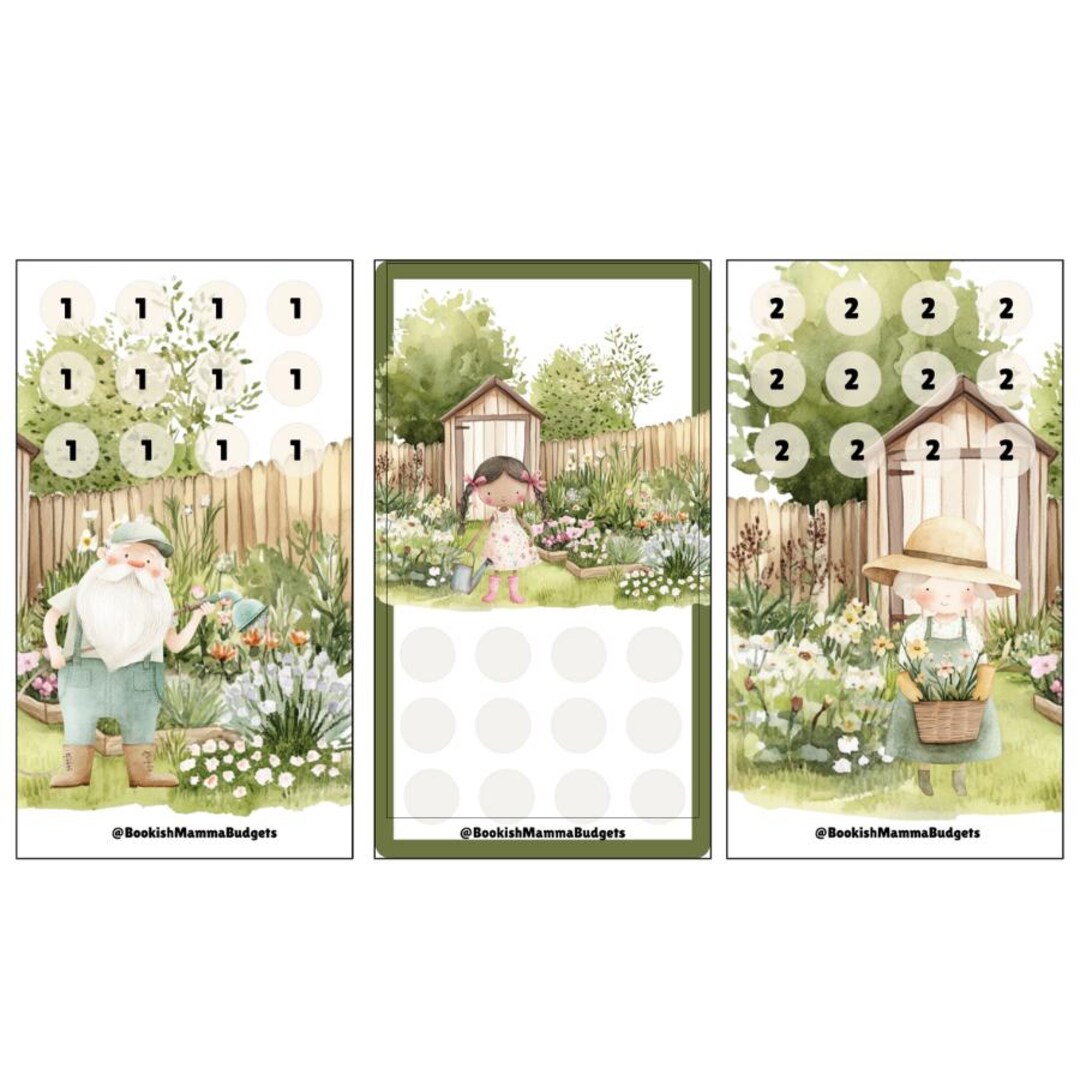 Gardening - Set of 3 Mini Challenges - DIGITAL DOWNLOAD - Savings ...