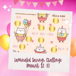 HBD Scratch off Savings Challenge - Etsy