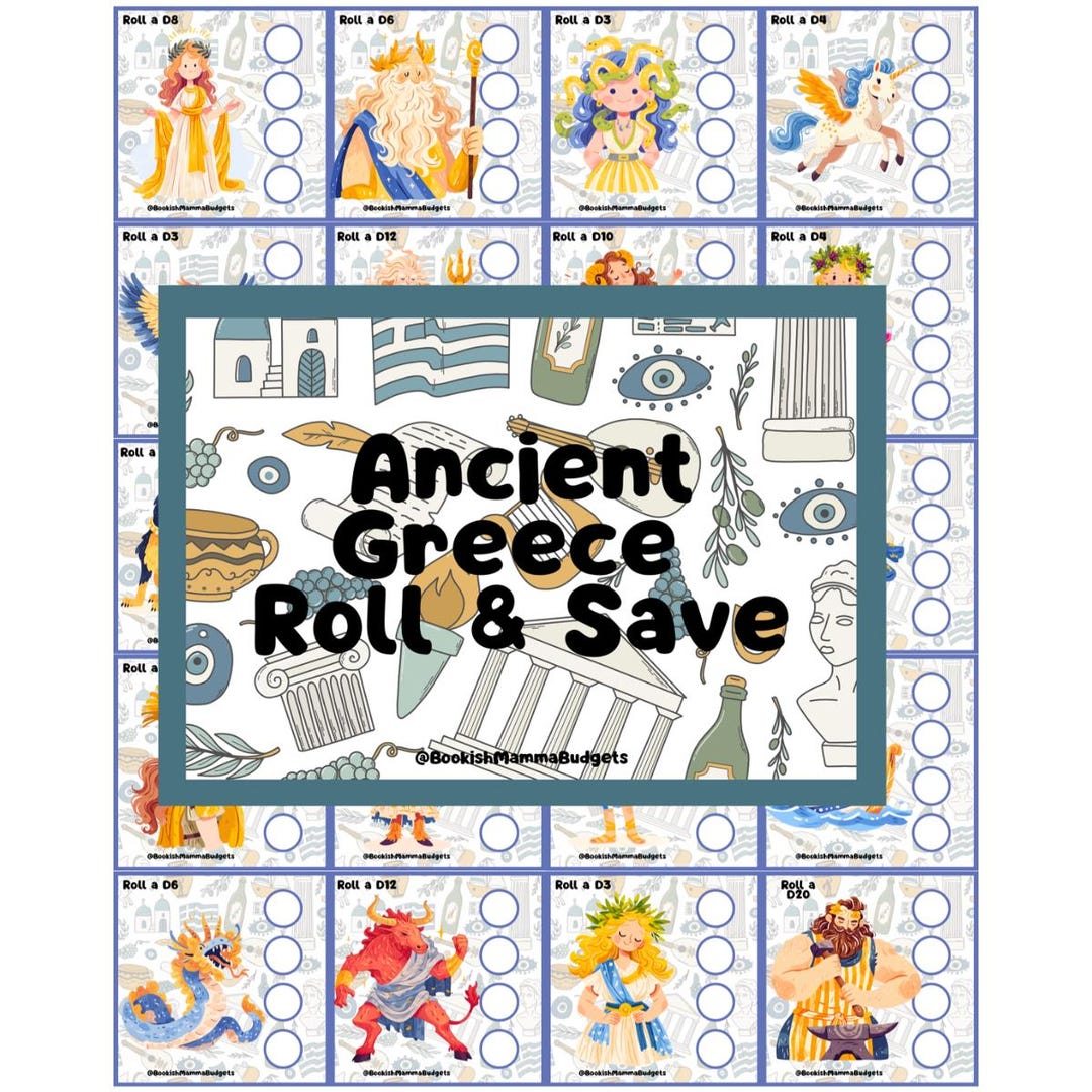 Ancient Greece Roll & Save: Savings Challenge Game (printable) - Etsy