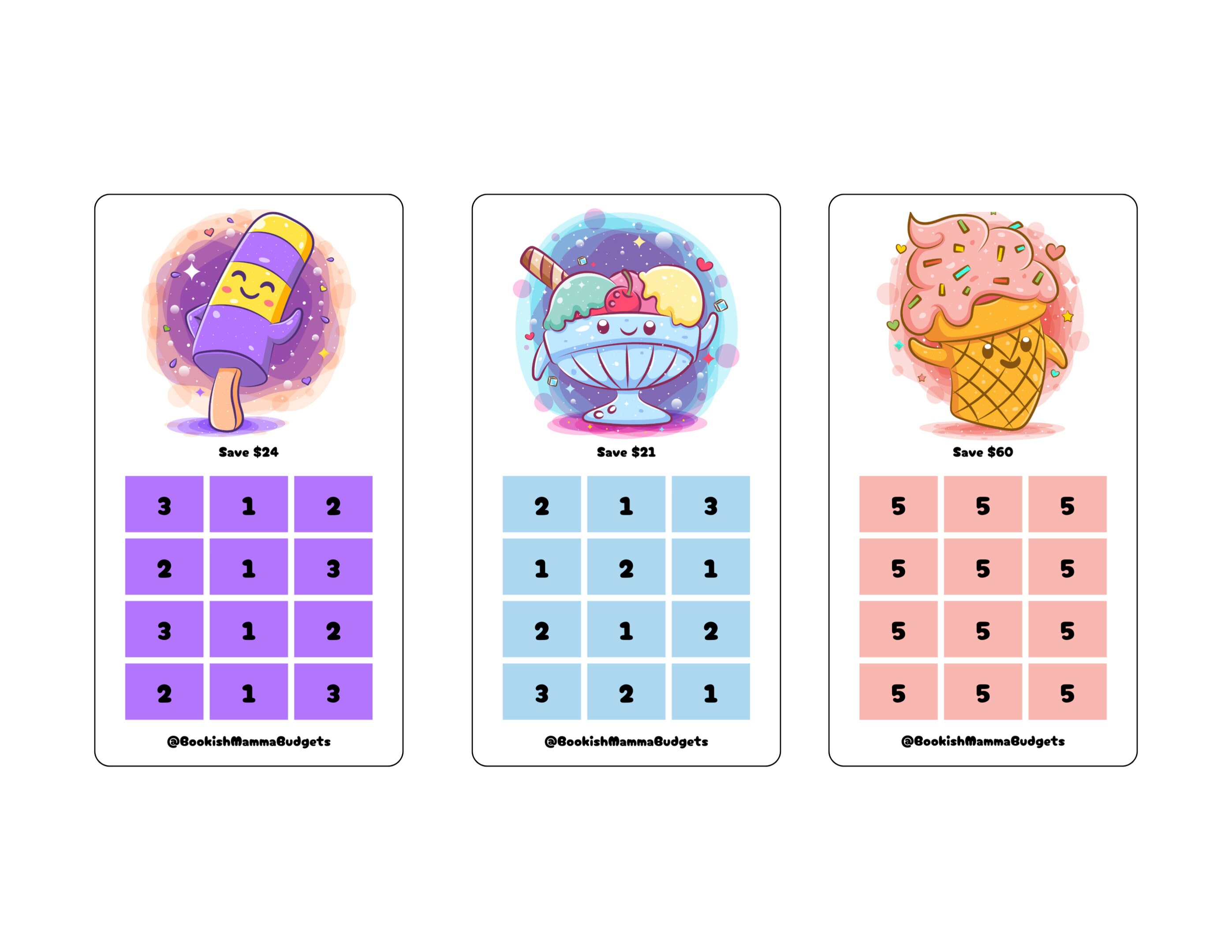 Cutie Foods Frozen Treats Mini Savings Challenge - Etsy