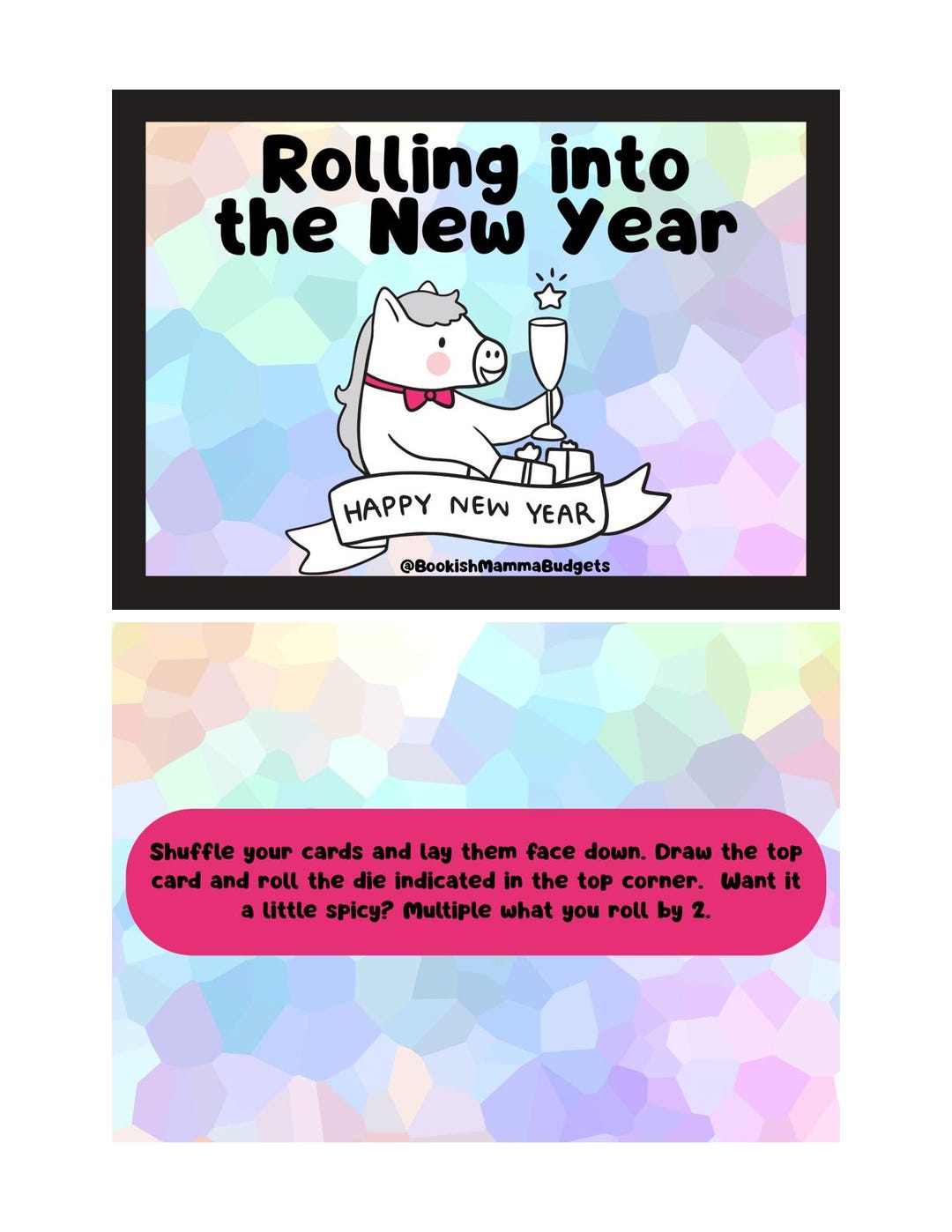 Rolling Into the New Year Dice Savings Game: Roll and Save Budget ...