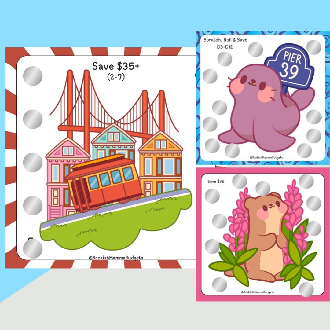 San Francisco Pals Savings Challenge – A5 Cash Stuffing, Roll & Save ...