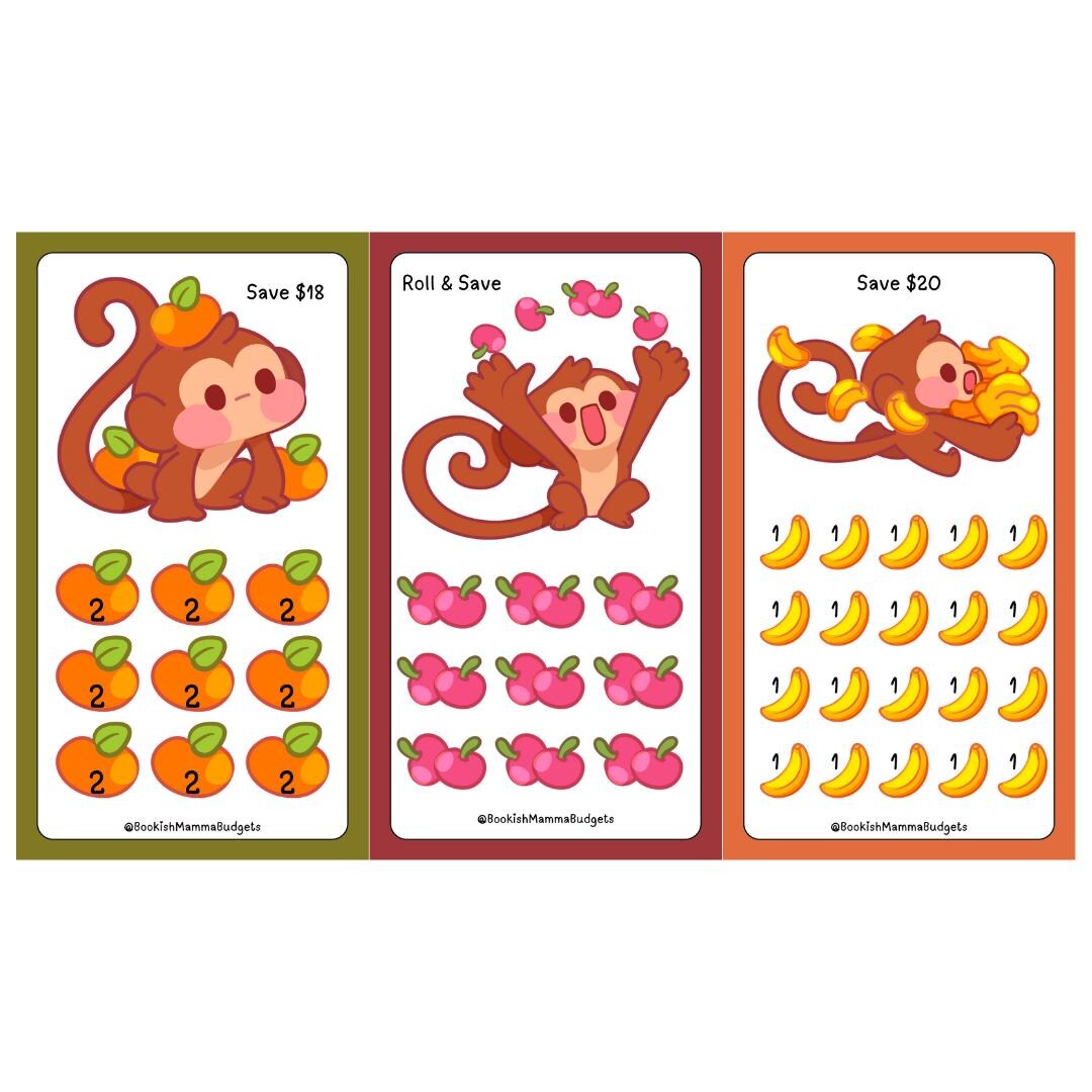 Cheeky Fruit Monkeys Minis - Laminated Physical Item - Set of 3 ...