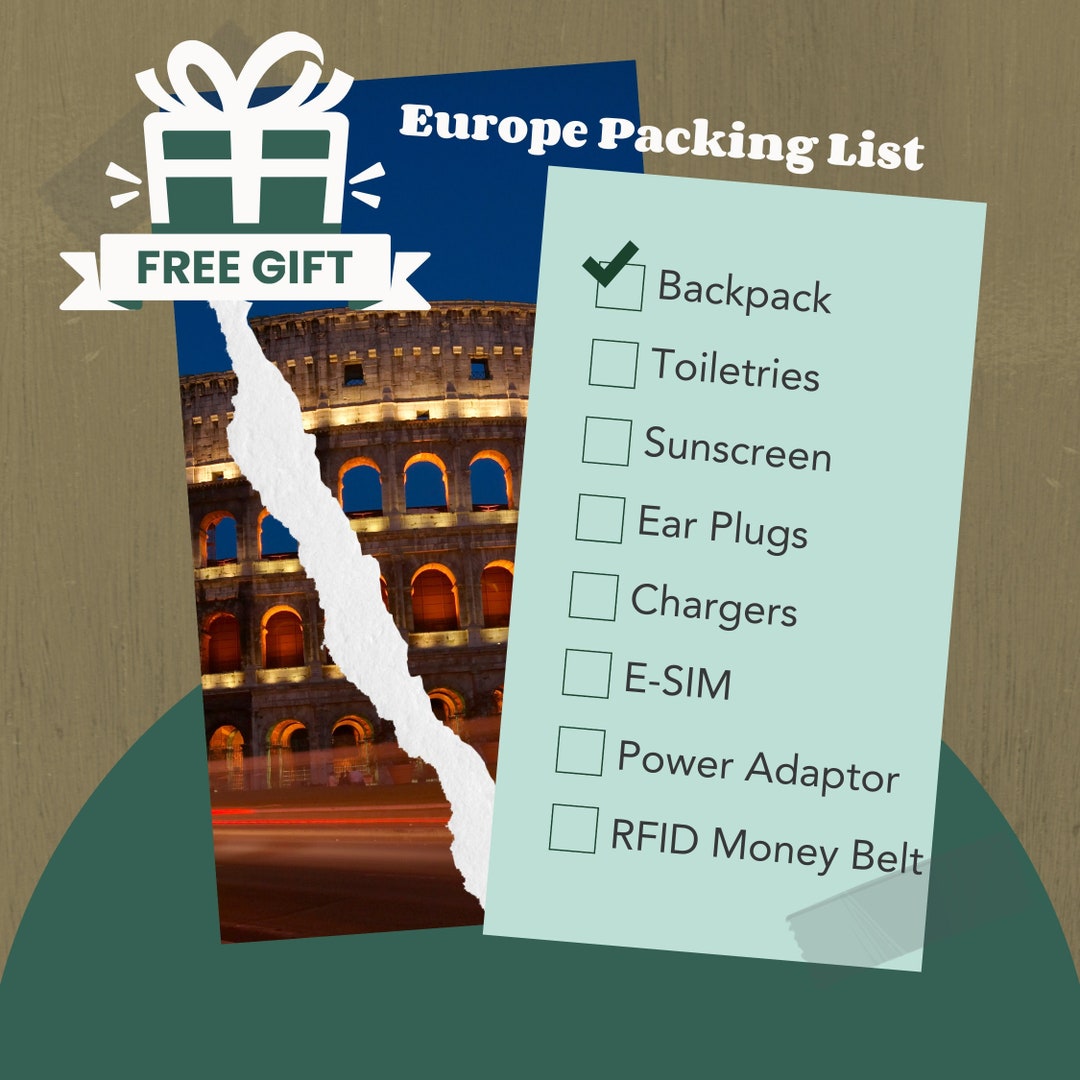 Ultimate Europe Packing List | 2 Page Instant Download | PDF Europe ...